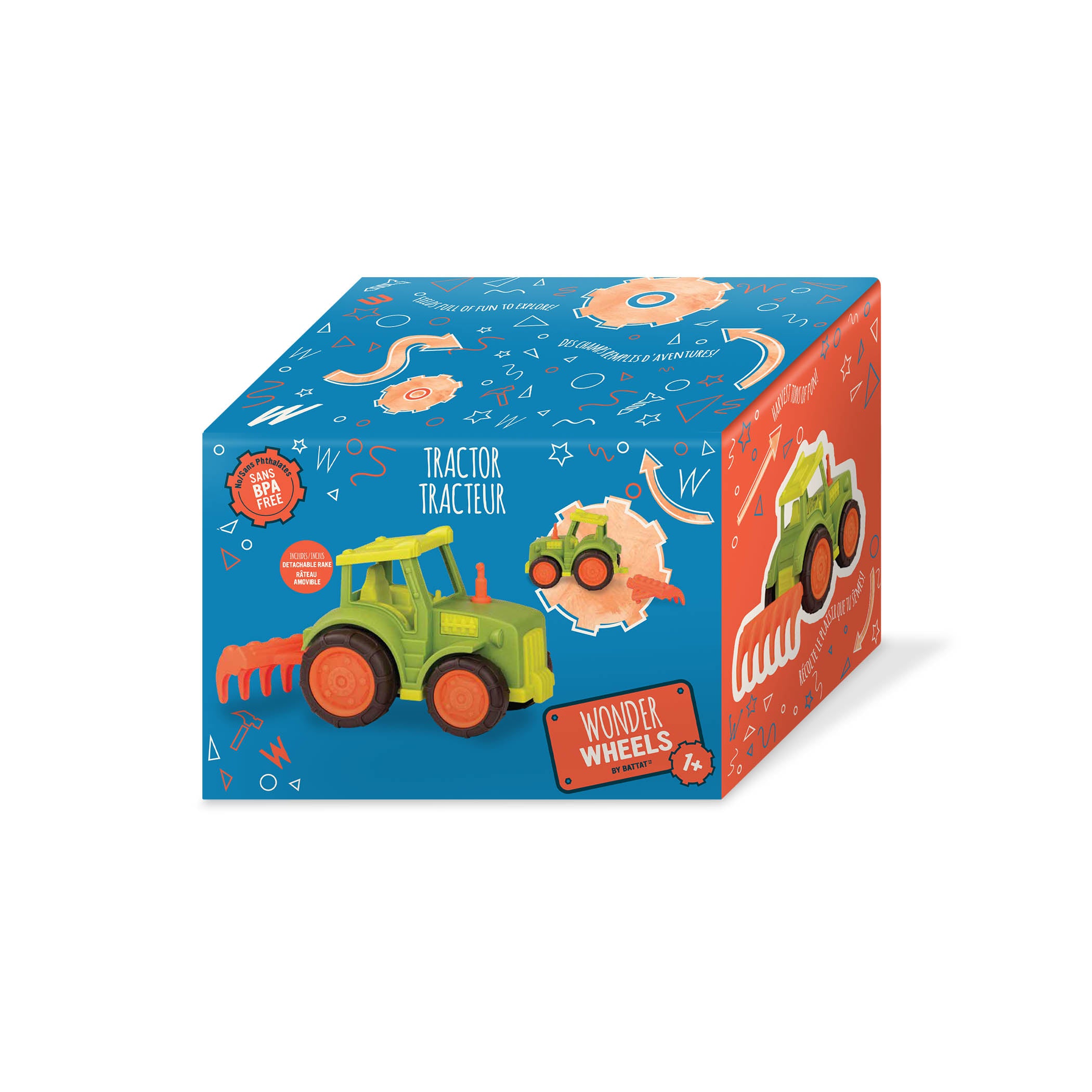 Battat Wonder Wheels Tractor W/Rake – B.Toys NZ